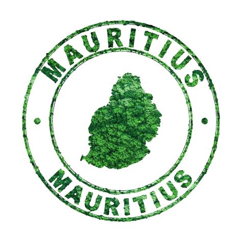 Premium Photo Map Of Mauritius Postal Stamp Sustainable Development