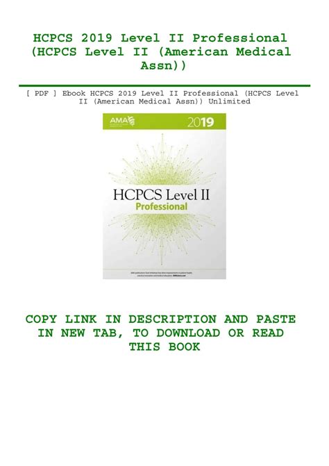 [ Pdf ] Ebook Hcpcs 2019 Level Ii Professional Hcpcs Level Ii