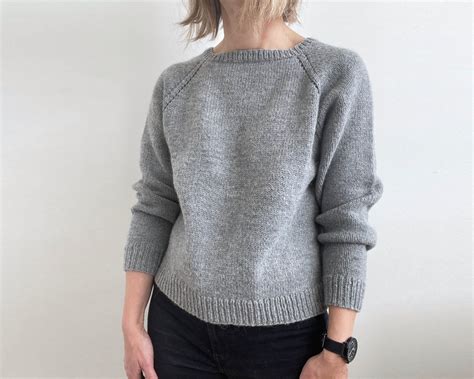 Basic Sweater Pullover Knitting Pattern 4 Patterns In 1 Beginner Easy Raglan Seamless