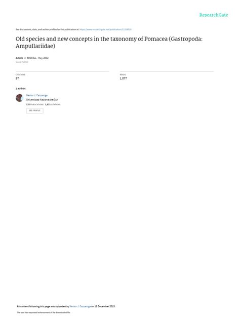 Old Species And New Concepts In The Taxonomy Of Po Pdf