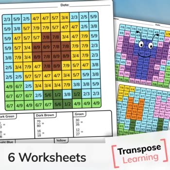 Simplifying Proper Fractions Spring Term Mystery Color By Number