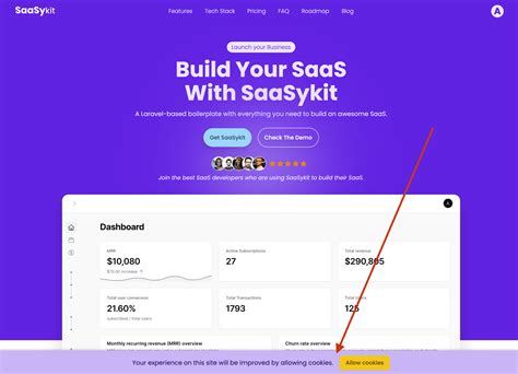 🍪 Cookie Consent Bar Saasykit