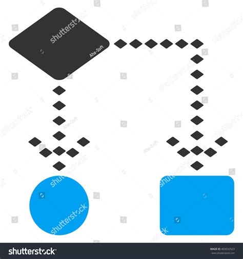 Algorithm Scheme Vector Toolbar Icon Style Stock Vector Royalty Free