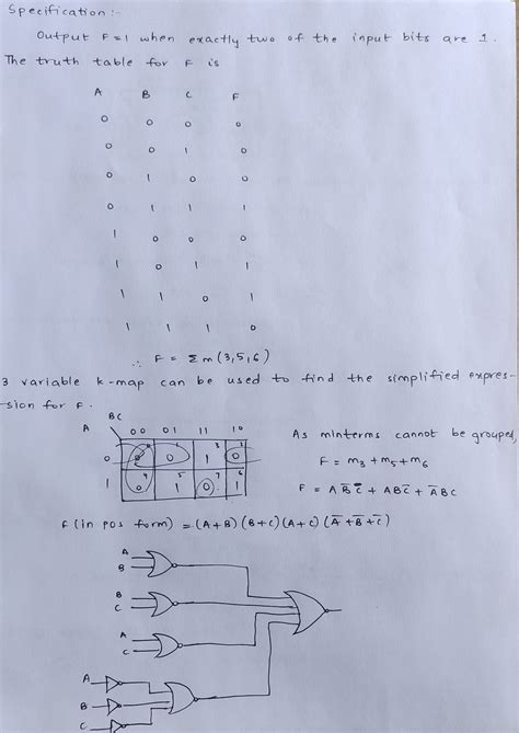 Solved Specification Implement A Digital Logic Circuit With 3