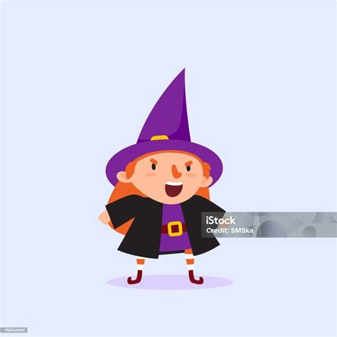 할로윈 마녀 마녀 의상 고립 된 개체를 벡터 일러스트 레이 션에 여자 소리 0명에 대한 스톡 벡터 아트 및 기타 이미지 0명 공포 무서움 귀여운 Istock