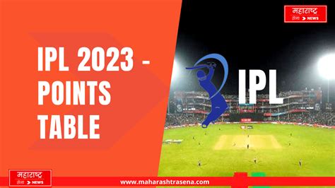 Ipl 2023 Points Table आय पी एल T20 2023 Point Table Maharashtrasena News