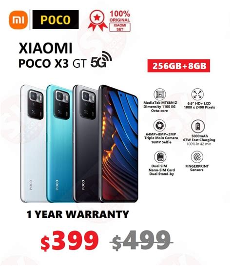 XIAOMI POCO X3 GT 5G 256GB 8RAM BRAND NEW Mobile Phones Gadgets Mobile Phones Android