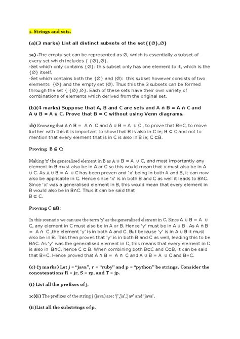 comp sci 120 assignment 2 strings and sets a 3 marks list all