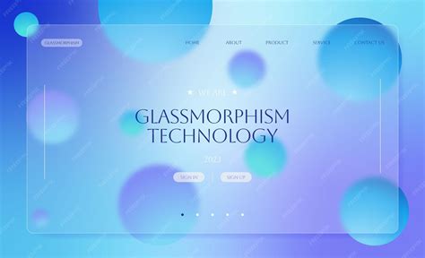 Premium Vector Glass Morphism Web Design