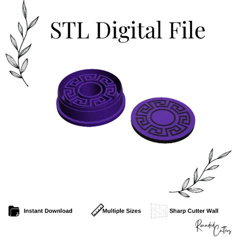 3d File Greek Imprint Polymer Clay Cutter Digital Stl File Instant Download Stl File For 3d