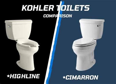 Kohler Highline Vs Cimarron Toilet Features Comparison Table