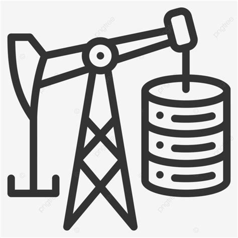 Data Mining Icon Design Outline Style Management Science Mining Vector