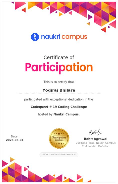 I Just Participated In The Codequezt 19 Coding Challenge On Naukri