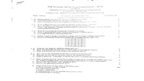 Islamic University Pattern Recognition And Neural Network 2019 Pptx