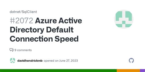 azure active directory default connection speed · issue 2072 · dotnet