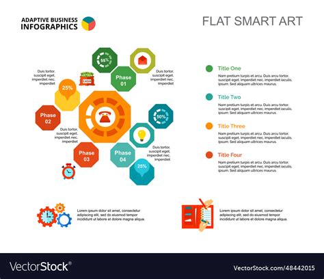Cycle Diagram With Four Elements Template Vector Image