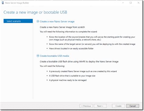 Install Nano Server With Microsofts Nano Server Image Builder Sysops