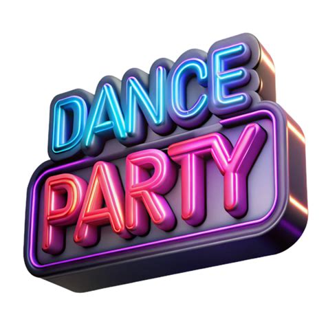 Neon Dance Party Night 56481352 Png