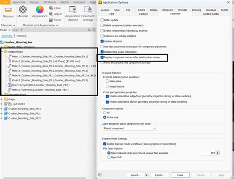 Autodesk Inventor Uygulama Seçenekleri 7 Montaj Application Options 7