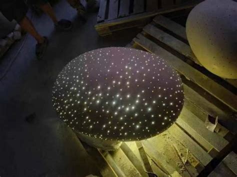 Light Transmitting Concretebuluojia Wall And Floor Decoration With