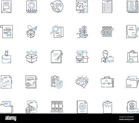 Adaptive Strategy Line Icons Collection Agility Flexibility