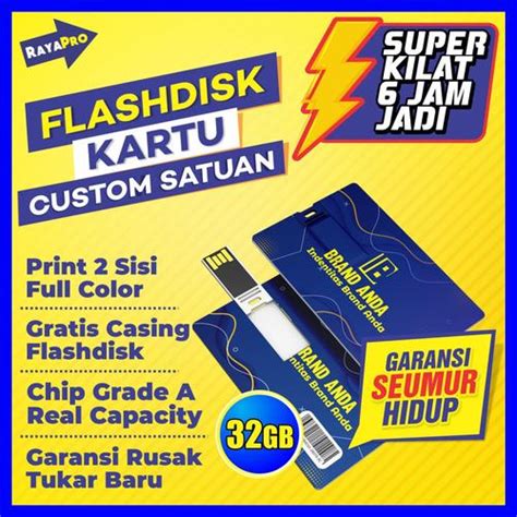 Jual Usb Flashdisk Kartu Custom Satuan Flash Disk Card Gb Gb Polos Kota Bandung