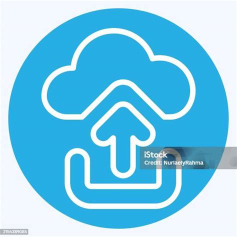 아이콘 클라우드 업로드 버튼 다운로드 기호와 관련이 있습니다 파란 눈 스타일 심플한 디자인 일러스트레이션 가상현실에 대한 스톡 벡터 아트 및 기타 이미지 Istock