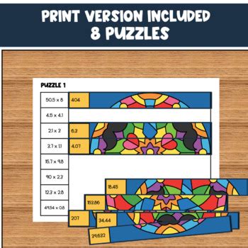 Decimal Four Operations Digital Digital Puzzle Activity Google Classroom