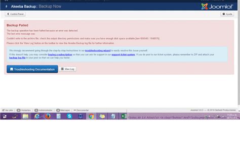 Akkeba Backup Failed Joomla 30 Foro Webempresa
