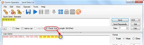 Calculate Checksum With Comm Operator Serial Port Tool