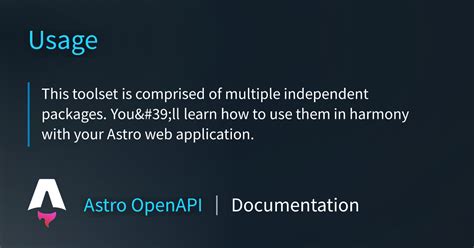 Usage Astro OpenAPI Documentation