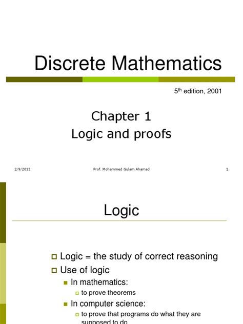 discrete mathematics logic and proofs pdf theorem mathematical proof