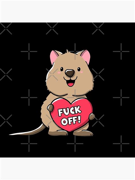 Cute Fuck You Kawaii Quokka Art Print For Sale By Tinuscartoons
