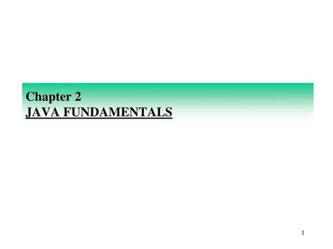 Ppt Chapter 2 Java Fundamentals Powerpoint Presentation Free