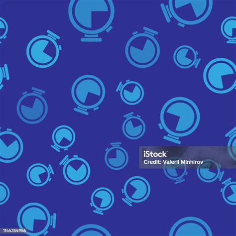 블루 스톱 워치 아이콘 고립 된 완벽 한 패턴 파란색 배경 시간 타이머 기호입니다 벡터 일러스트 0명에 대한 스톡 벡터 아트 및 기타 이미지 Istock