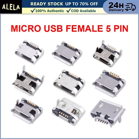 Jual Socket Micro USB Female Konektor Soket Connector Charging Port 5 Pin Shopee Indonesia