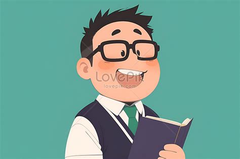 안경을 쓴 소년 일러스트 무료 다운로드 Lovepik