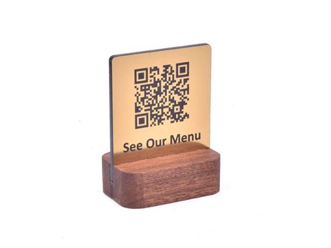 Menu Scan QR Code Table Sign Contactless Menu Touchless Menu