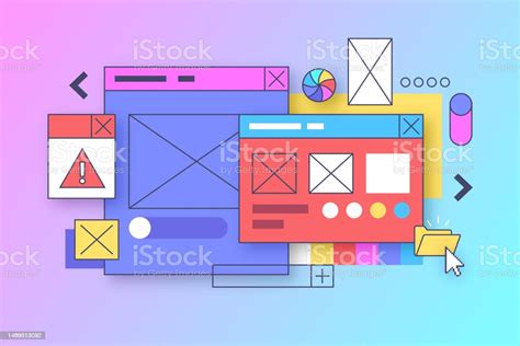 User Interface Layout Web Design Window Page Modern Design Elements