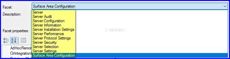 SQL Server Facets AKAWN