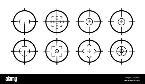 Target Aim Sight Vector Icon Military Target Shot Gun Army Crosshair