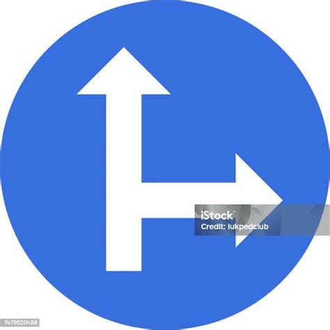 직진 또는 오른쪽 표지판 아이콘 교통 표지판 벡터 일러스트 레이 션 0명에 대한 스톡 벡터 아트 및 기타 이미지 0명 곧은 교통 Istock