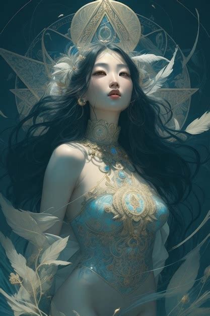 Premium Ai Image Eyes That Glow Korean Beauty In The Midst Of Triangular Geometry And