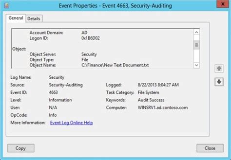 configure global object access auditing in windows server