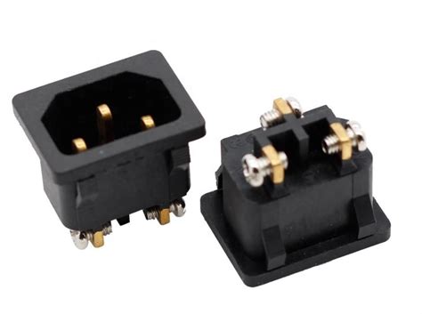Electrical Iec C14 Power Socket With C13 Female Plug Power Connector Adapter