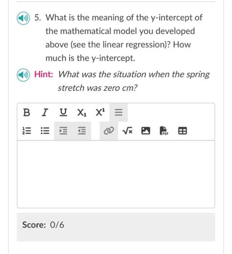 19 5 What Is The Meaning Of The Y Intercept Of Chegg Com