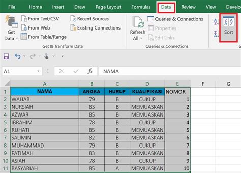 Membalikkan Data Dengan Sort Blog Tutorial Microsoft Excel
