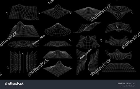 Futuristic Wireframe Mesh Grid Abstract D Stock Vector Royalty Free Shutterstock