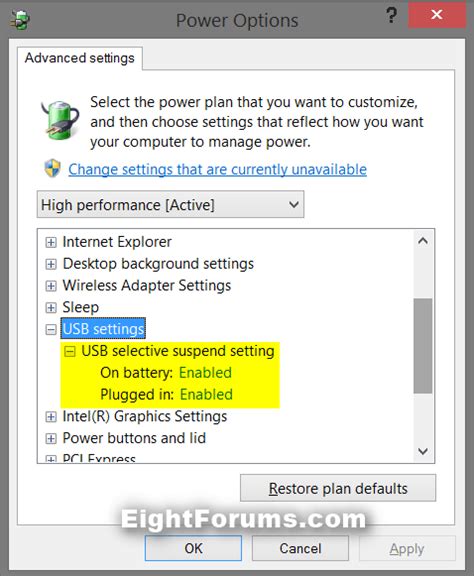Power Options Add Or Remove USB Selective Suspend Windows Help Forums