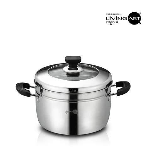 리빙아트 제로 2단 찜기 24cm 인덕션ㅣ떡 시루 만두 대게 찜기 찜냄비 곰솥 찜통 곰통 티몬